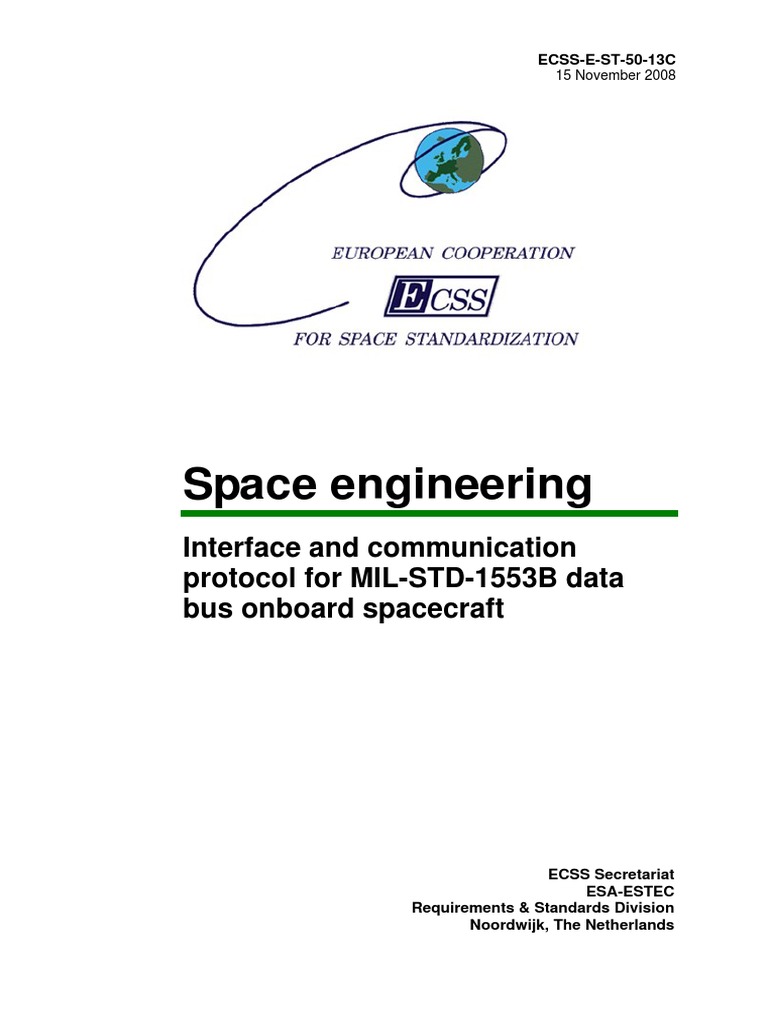 Space Engineering: Interface and Communication Protocol For MIL-STD ...