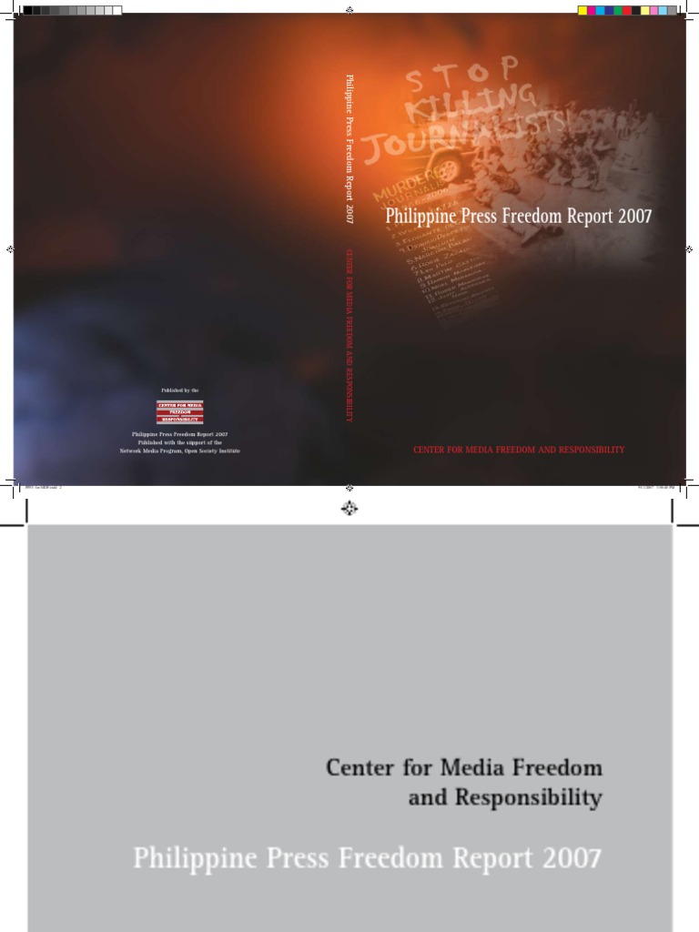 CMFR Philippine Press Freedom Report 2007 | PDF | Freedom Of The Press ...