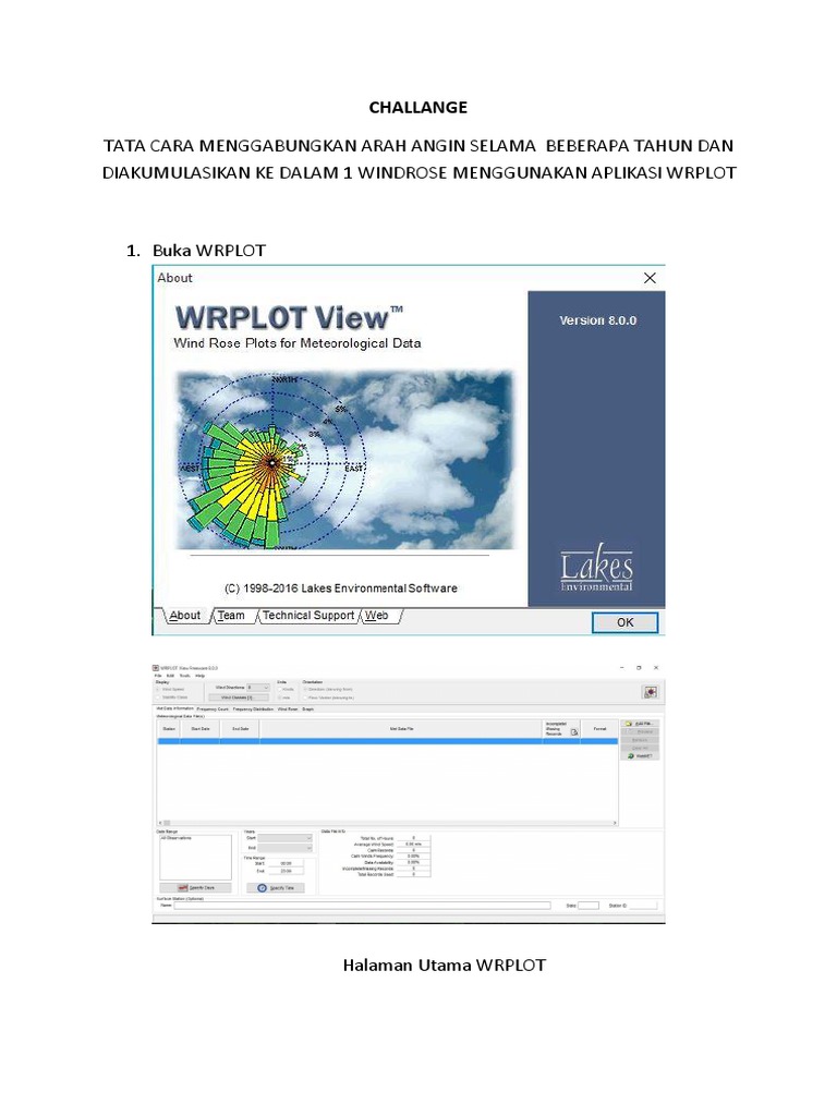 Tata Cara Menggabungkan Wrplot Beberapa Tahun Diakumulasikan Ke Dalam 1 Windrose | PDF