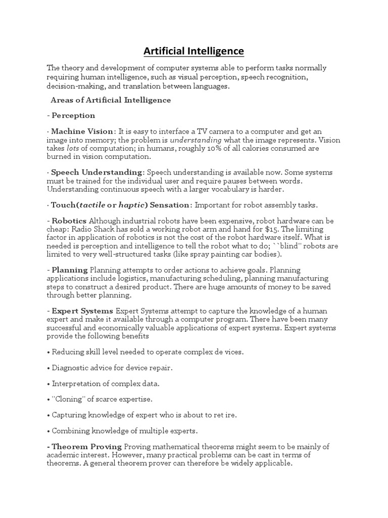 Artificial Intelligence | PDF | Artificial Intelligence | Intelligence ...