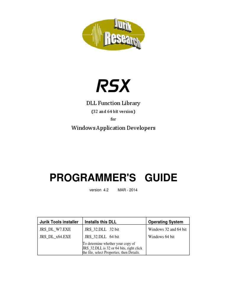 Rsx Dll Function Library Pdf Pointer Computer Programming C Programming Language
