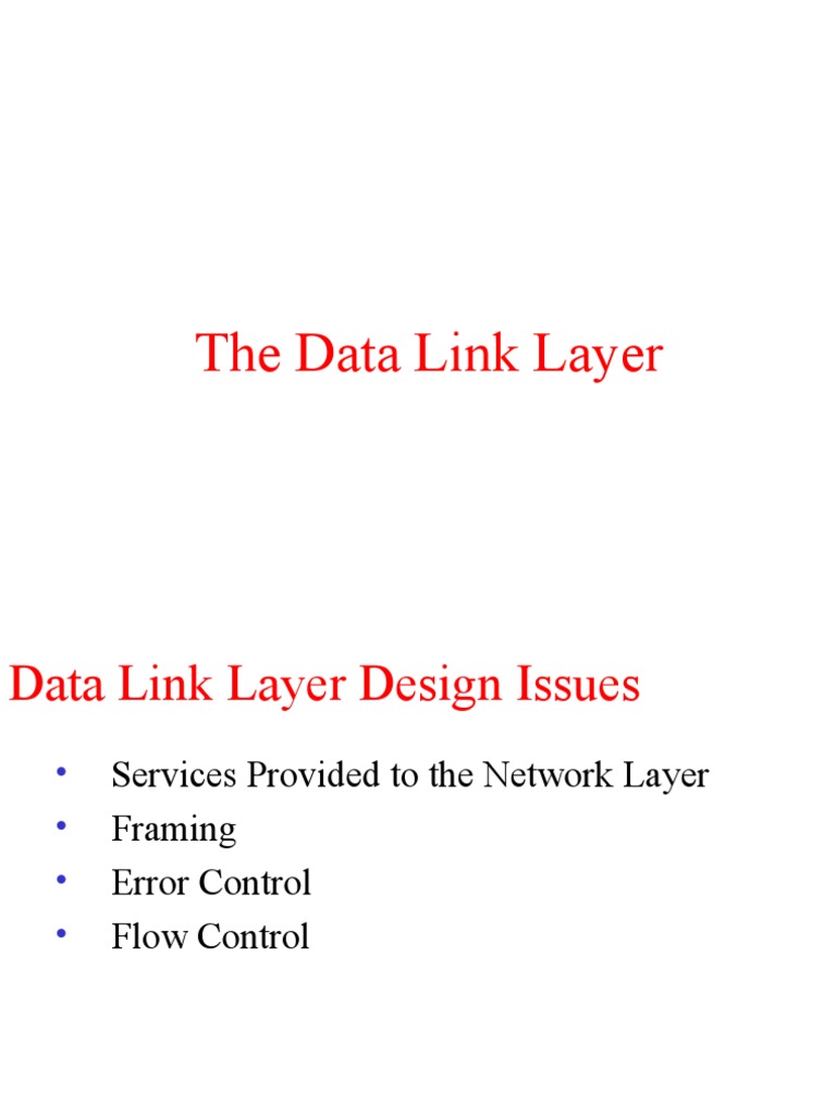 Datalink Layer 1 Pdf Transmission Control Protocol Internet Standards