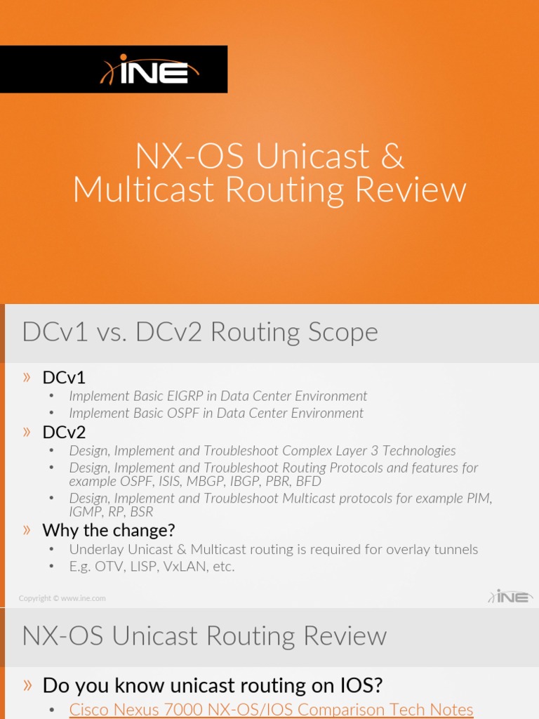 NX-OS Unicast & Multicast Routing Review | PDF | Multicast | Routing