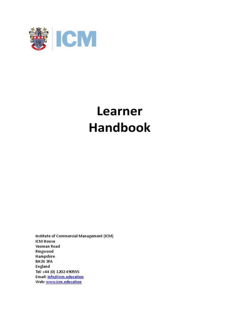 Learner Handbook | PDF | Citation | Autism