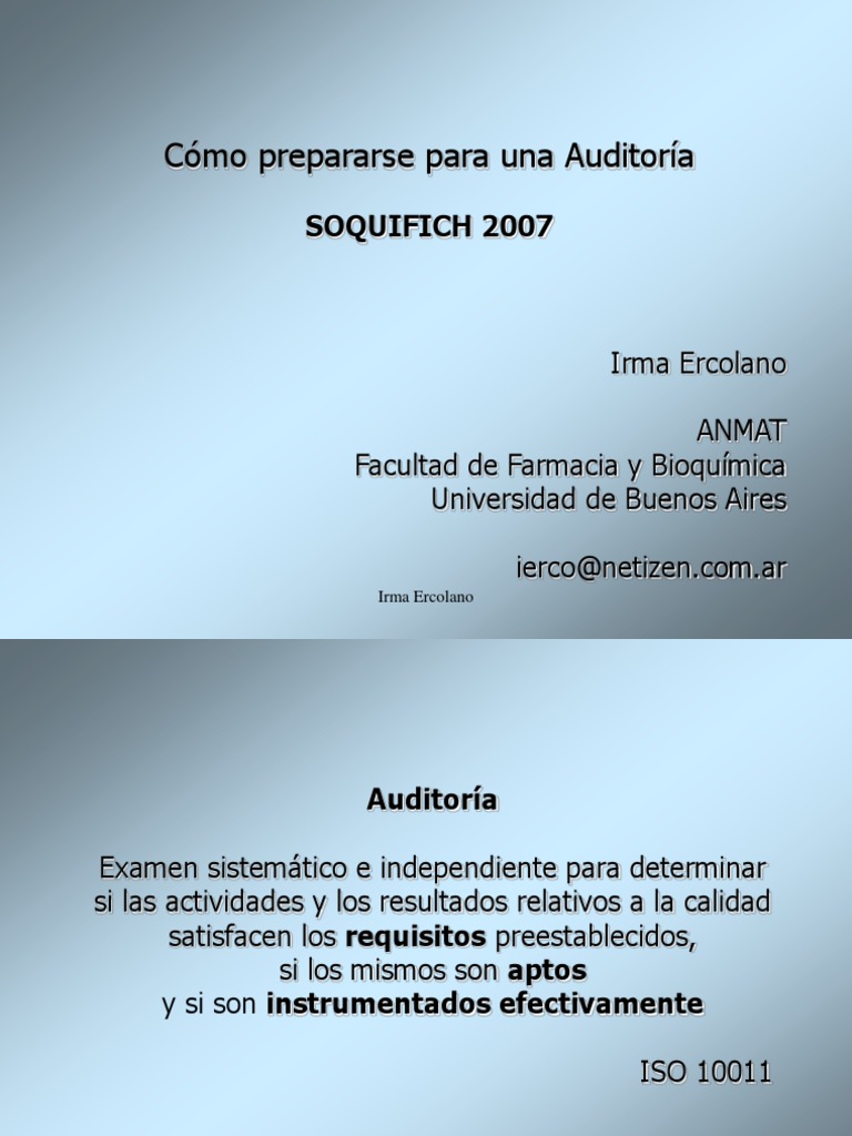 Preparación para Auditorías GMP | PDF | Auditoría | Medicamentos con receta