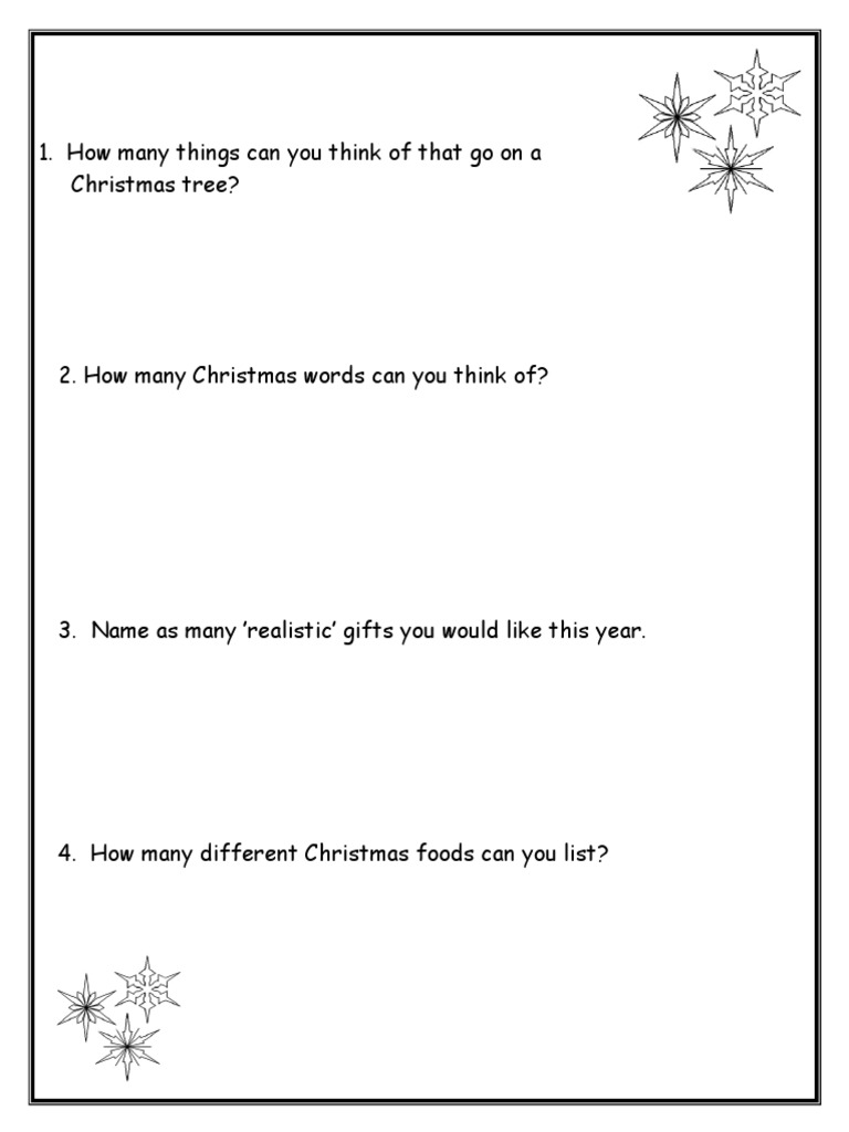 Christmas Brainstorm | PDF | Self-Improvement