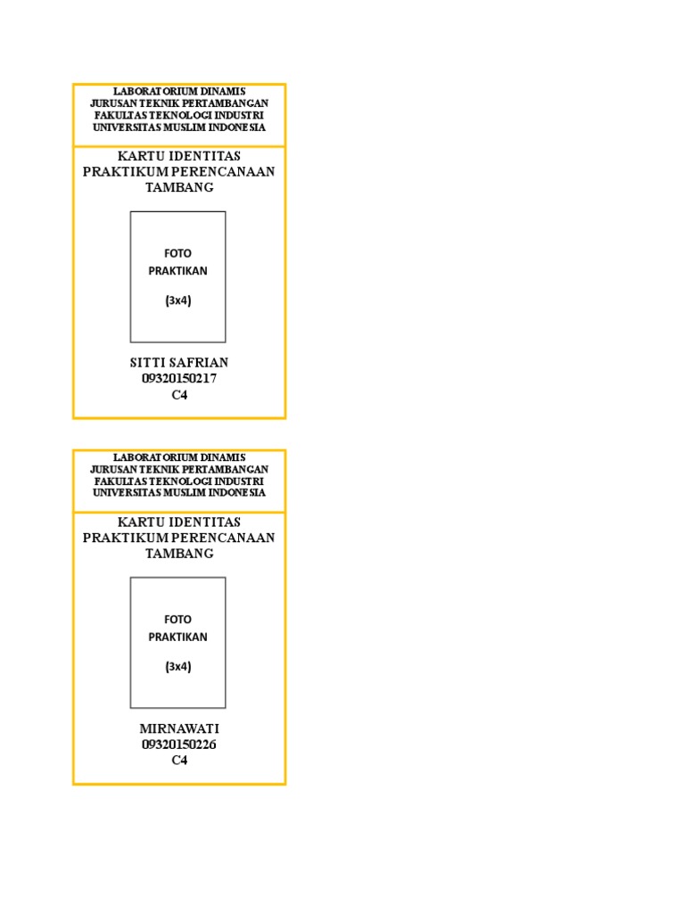 Format Id Card | PDF