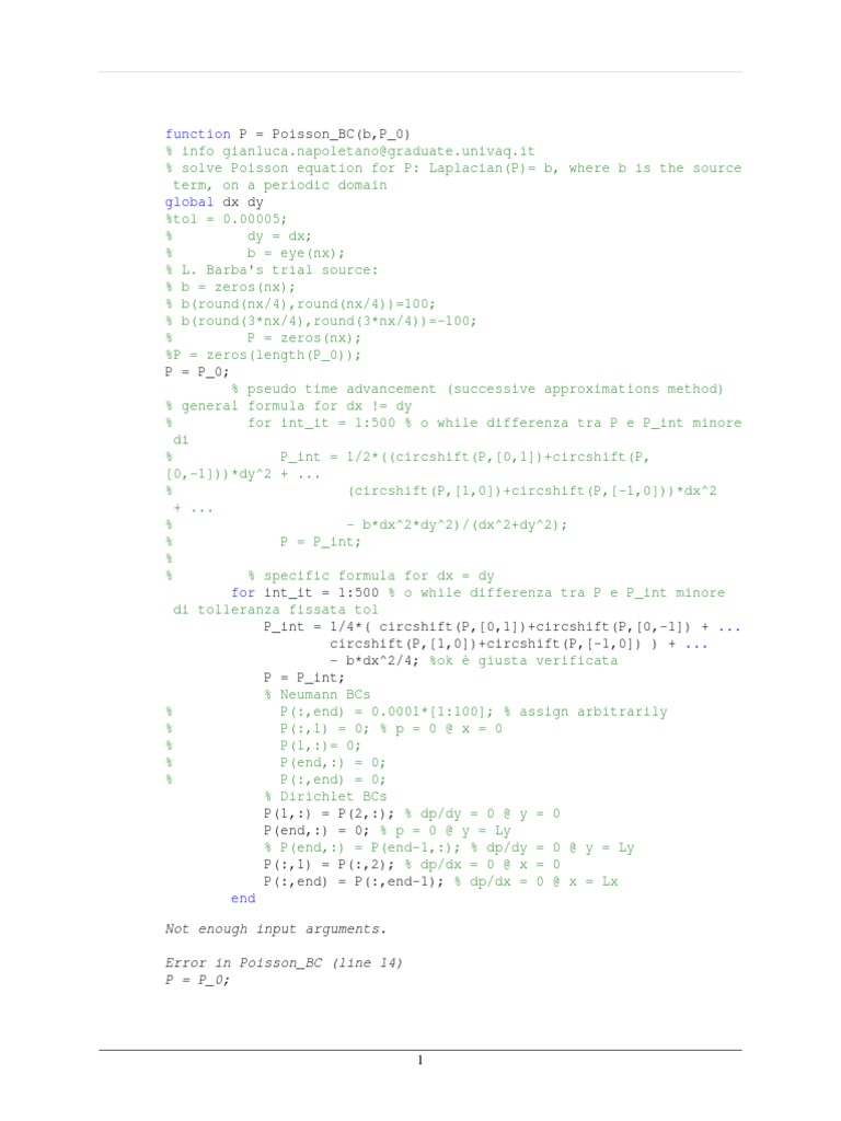 Function: P Poisson - BC (B, P - 0) | PDF