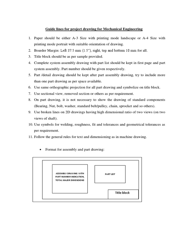 FYP Drawing Format | PDF | Engineering Tolerance | Drawing