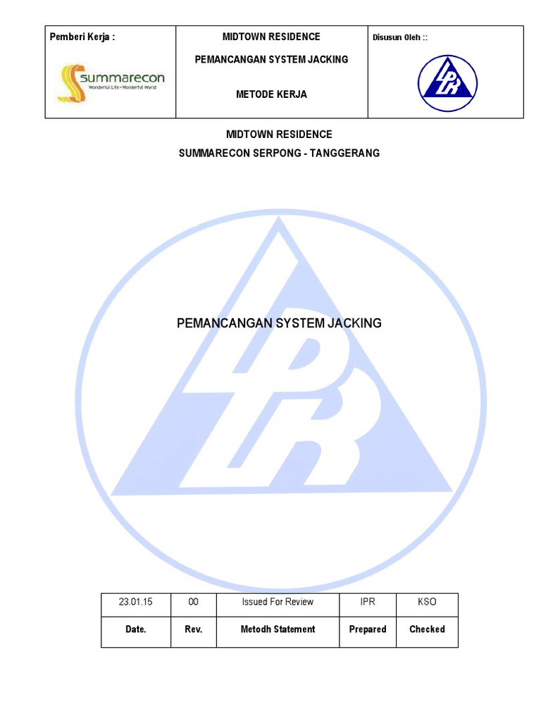 Metode Kerja Jacking | PDF | Sains & Matematika