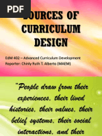 Sources of Curriculum Design Explained | PDF | Curriculum | Knowledge