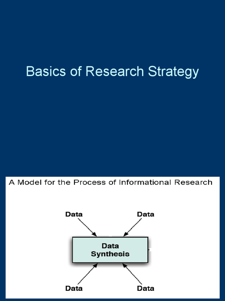 Basics of Research Strategy | PDF | Plagiarism | Information Literacy