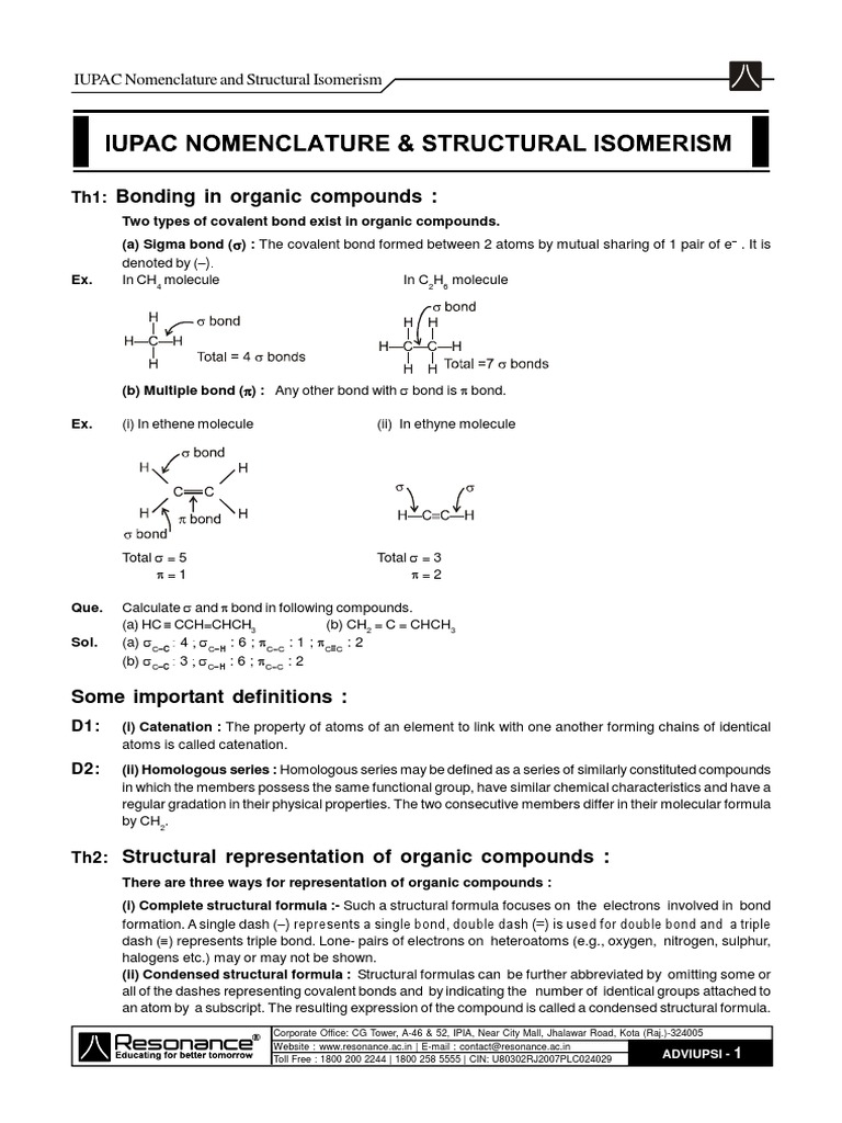 (3935) Sheet Iupac and Structu Isomerism Theory e | PDF | Toluene | Functional Group