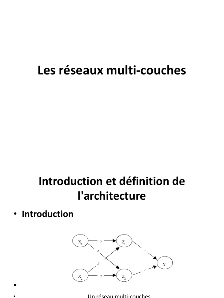 4.les Réseaux Multi Couches | PDF | Réseau de neurones artificiels ...