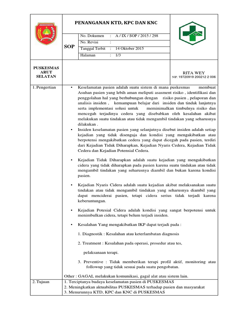 SOP BAB 9 Akreditasi PKM | PDF