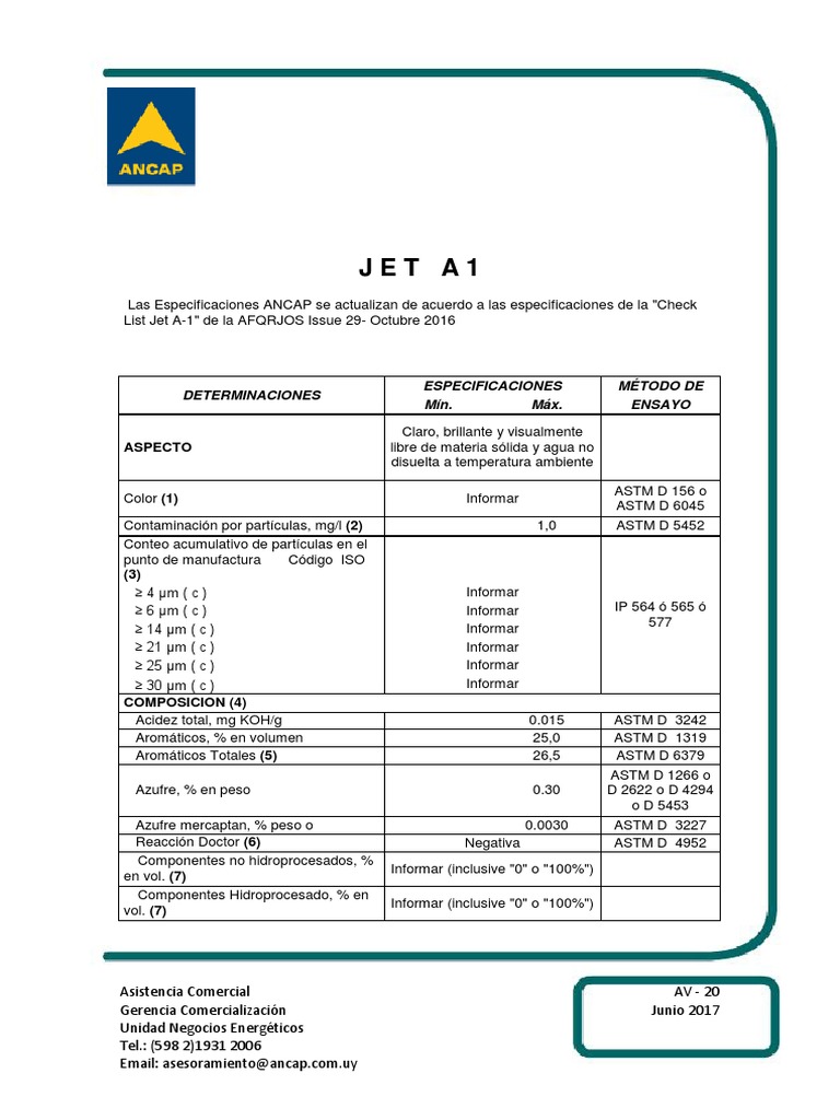 Jet A 1 | PDF | Refinería de petróleo | Contaminación