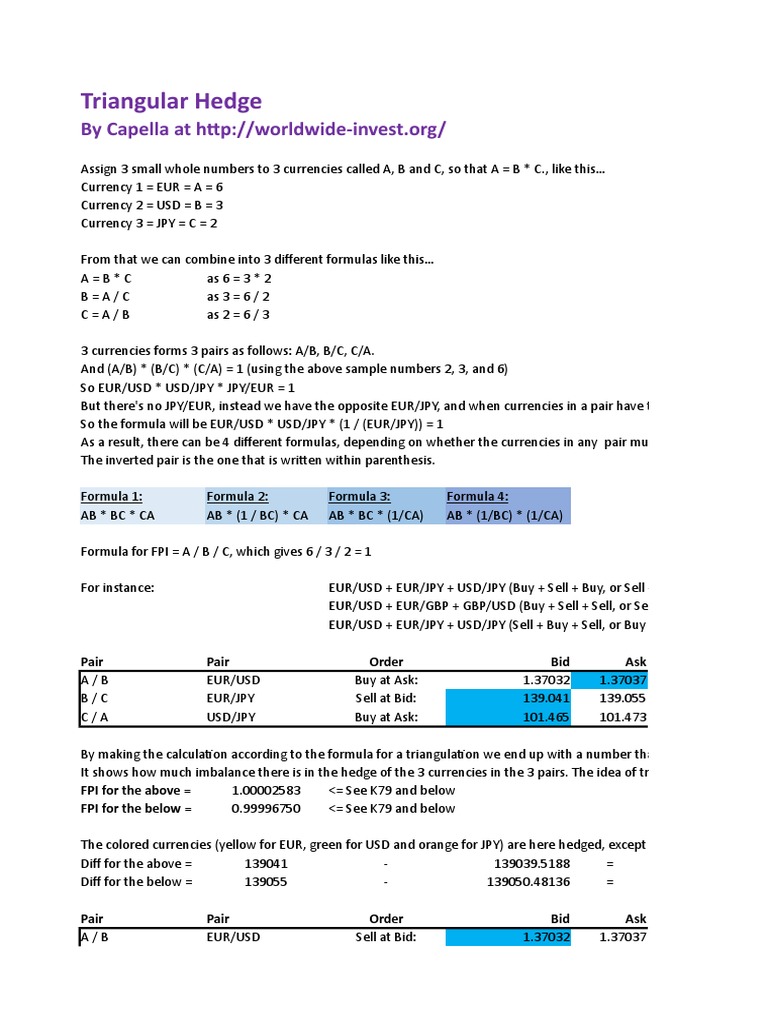 Triangular Hedge | Download Free PDF | International Business | Trade