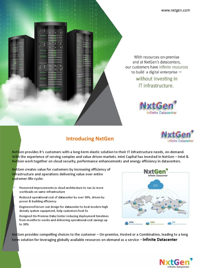 NxtGen's Datacenter Footprint in India | PDF | Data Center | Cloud Computing