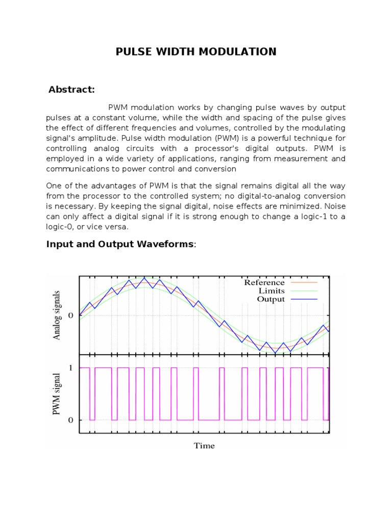 Pulse Width Modulation | PDF | Modulation | Electronic Circuits