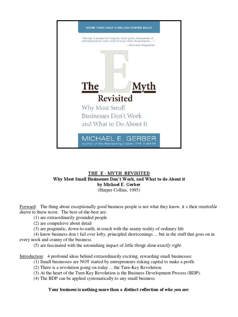 The E Myth Revisited | PDF | Marketing | Franchising