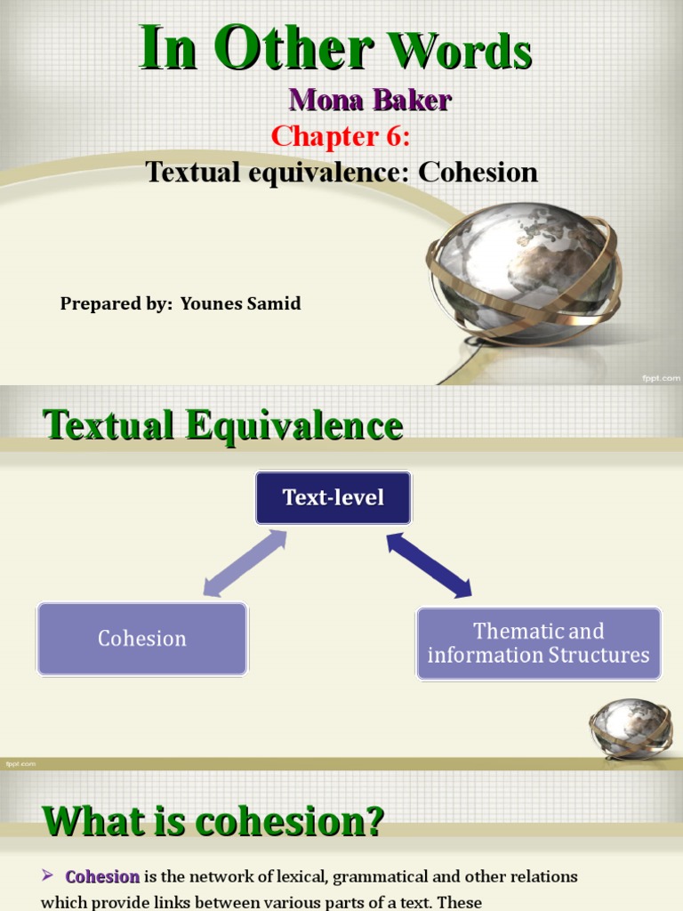 Cohesion and Reference | PDF | Word | Linguistic Typology