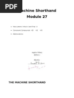 Module 1, Machine Shorthand | PDF | Shorthand | Computer Keyboard
