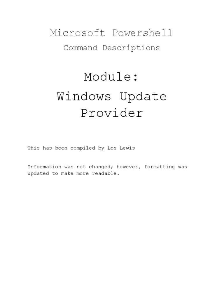 Windows Update Provider | PDF | Parameter (Computer Programming ...