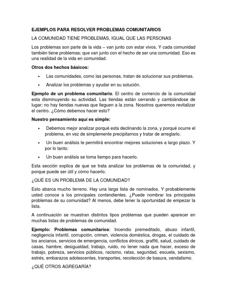 Ejemplos para Resolver Problemas Comunitarios | PDF | Histograma | Ácido
