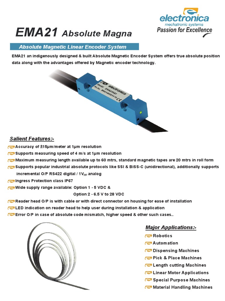Absolute Magna: Absolute Magnetic Linear Encoder System | PDF ...