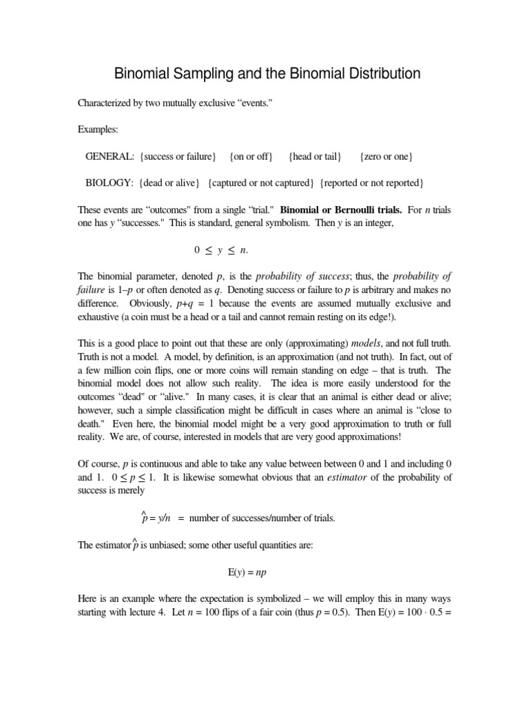 BinomialDistribution PDF | PDF | Estimator | Variance