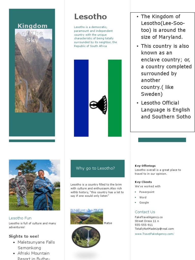 Lesotho: Kingdom of The Sky | PDF | Languages | Language Arts & Discipline