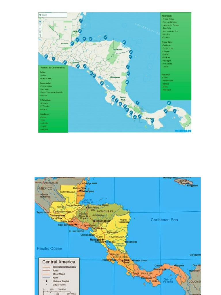 Litoral Mapa Centro América | PDF