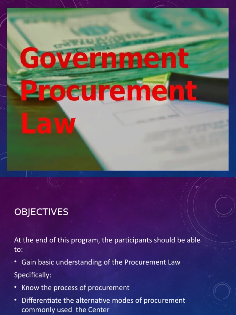 Procurement Law and Planning Guide | PDF | Procurement | Guarantee