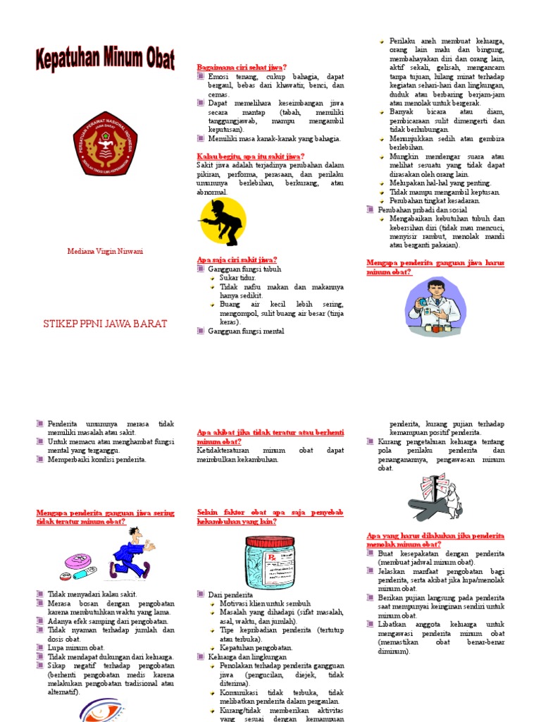 Leaflet Kepatuhan Obat Pasien Jiwa | PDF