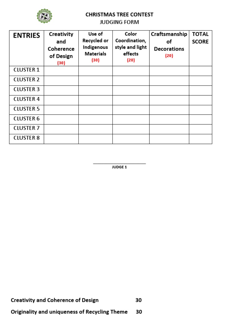Entries: Christmas Tree Contest | PDF