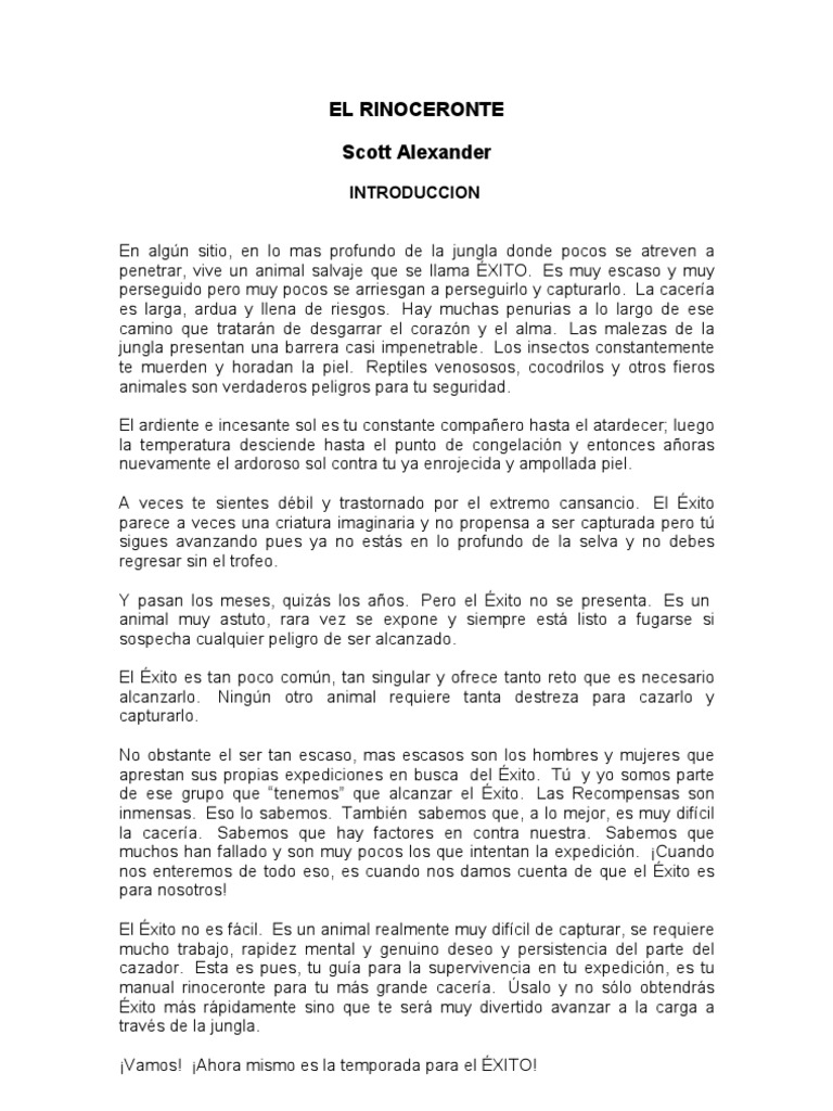 El Rinoceronte de Scott Alexander | PDF