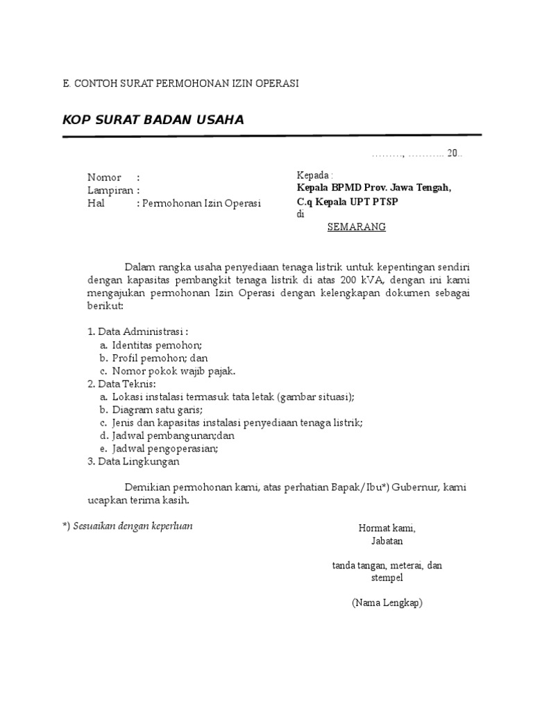 Contoh Surat IO Form | PDF