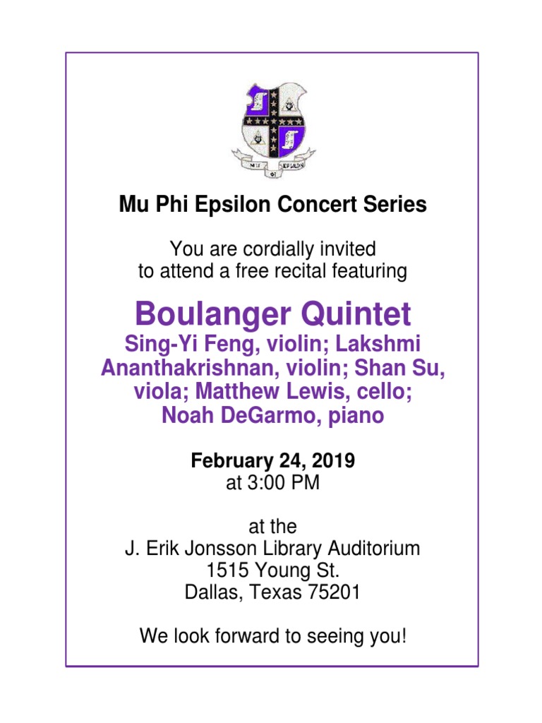 Mu Phi Epsilon Music Recital Dallas Library Feb 24 | PDF