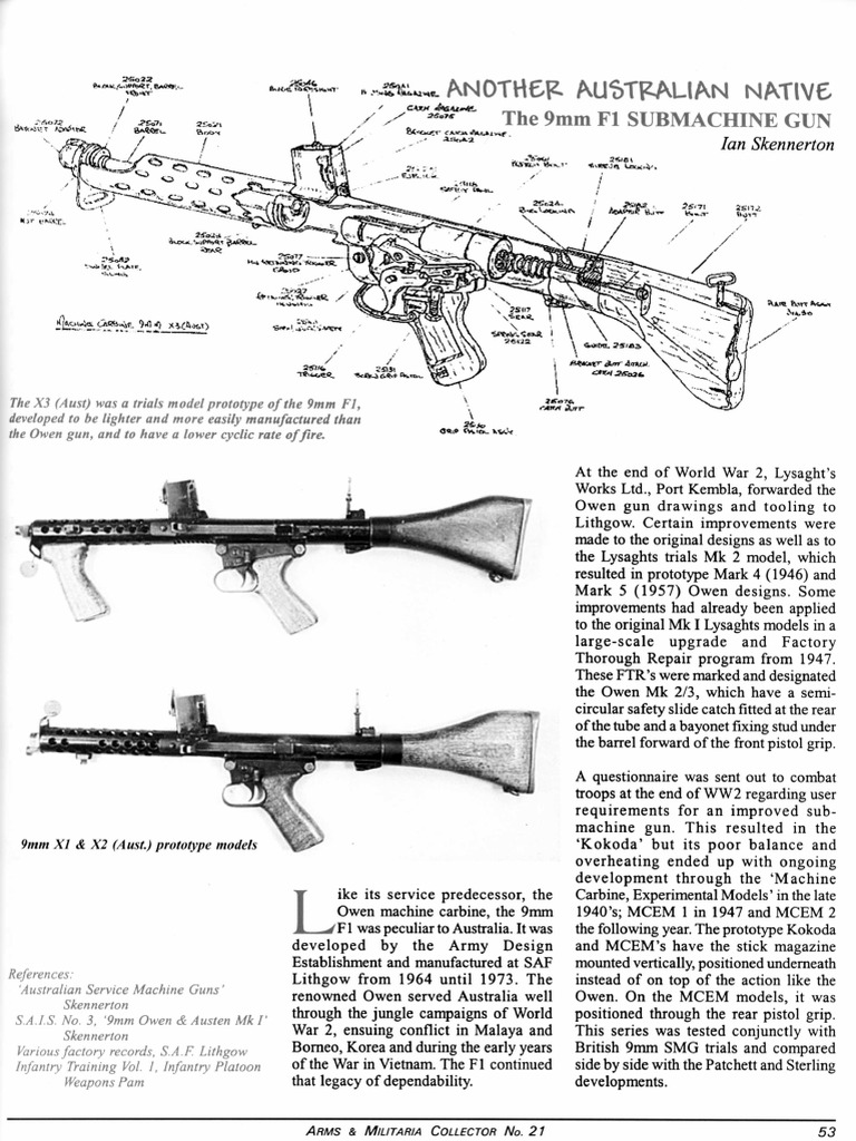 Australian F1 SUBMACHINE GUN | Download Free PDF | Projectile Weapons ...