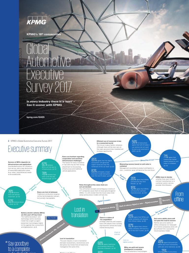 2017 01 KPMG Chile Advisory Global Automotive Survey | PDF | Car | Sales