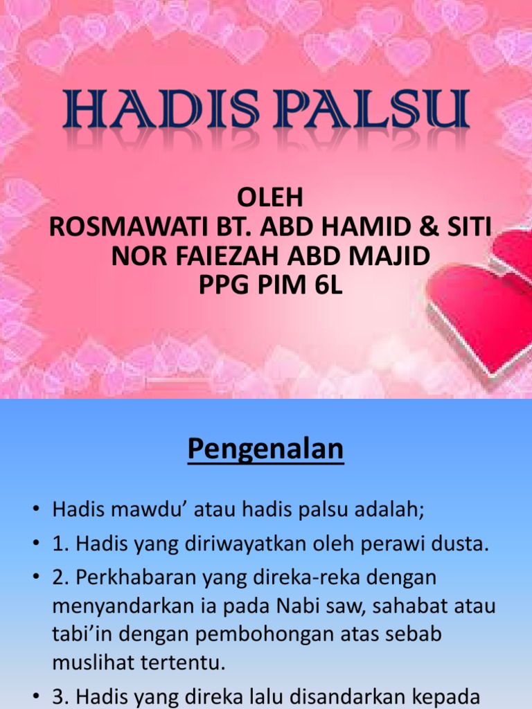 Hadis Palsu | PDF