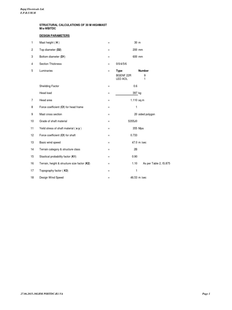 Reference Calc | PDF | Bending | Structural Load