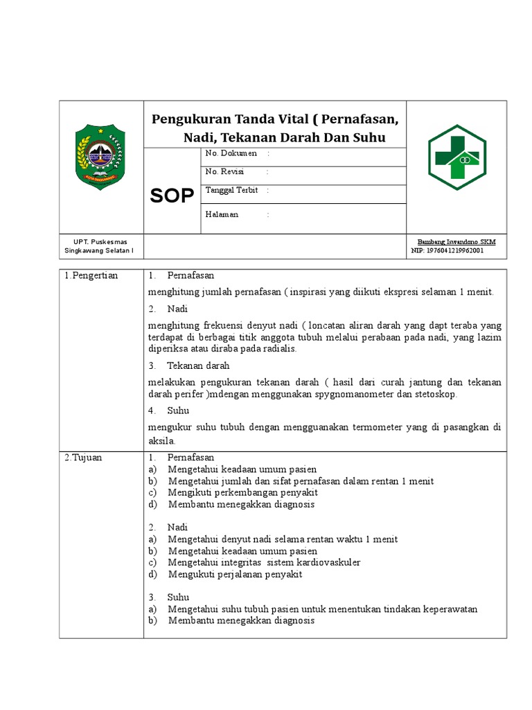 Sop Observasi TTV | PDF