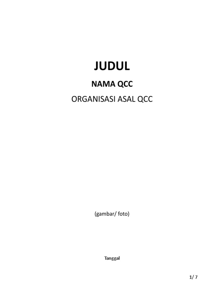 Contoh QCC dan Langkah Implementasi | PDF