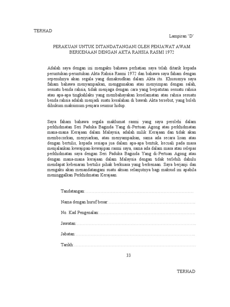 Akta Rahsia Rasmi | PDF Akta Rahsia Rasmi | PDF