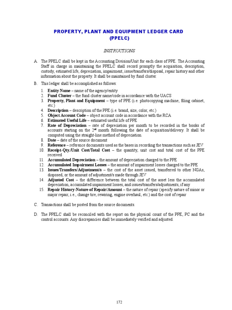 Appendix 70 - Instructions - PPELC | PDF | Depreciation | Service ...