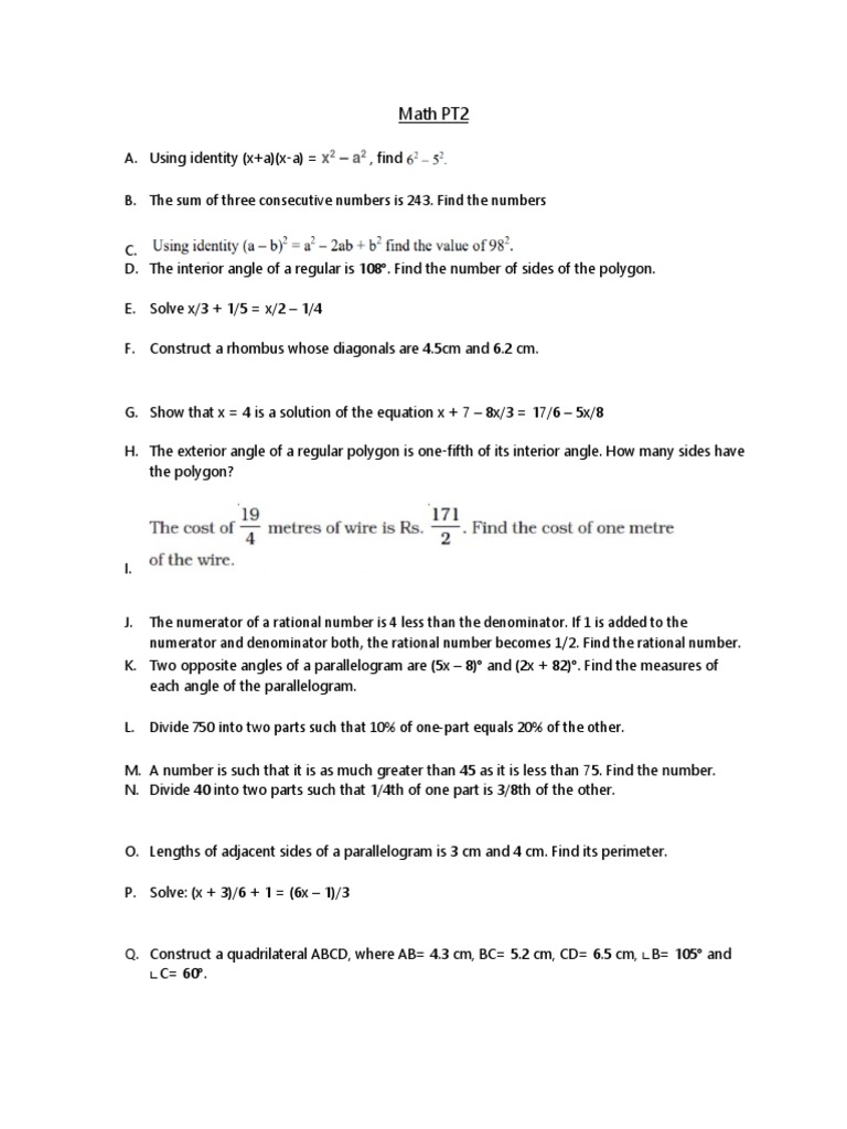 Maths PT2 | PDF