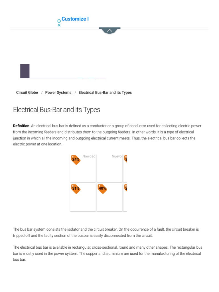 What Is Electrical Bus-Bar? - Definition & Types of Electrical Bus Bar ...