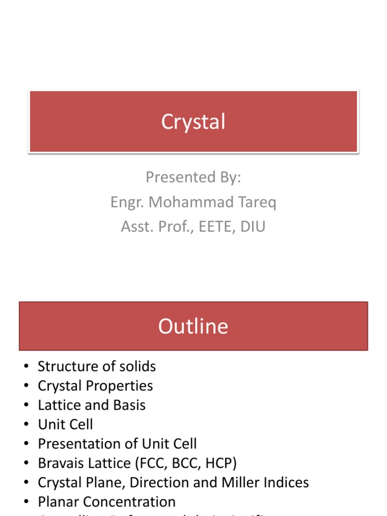Chapter 1 Crystal | PDF | Crystal Structure | Crystallite