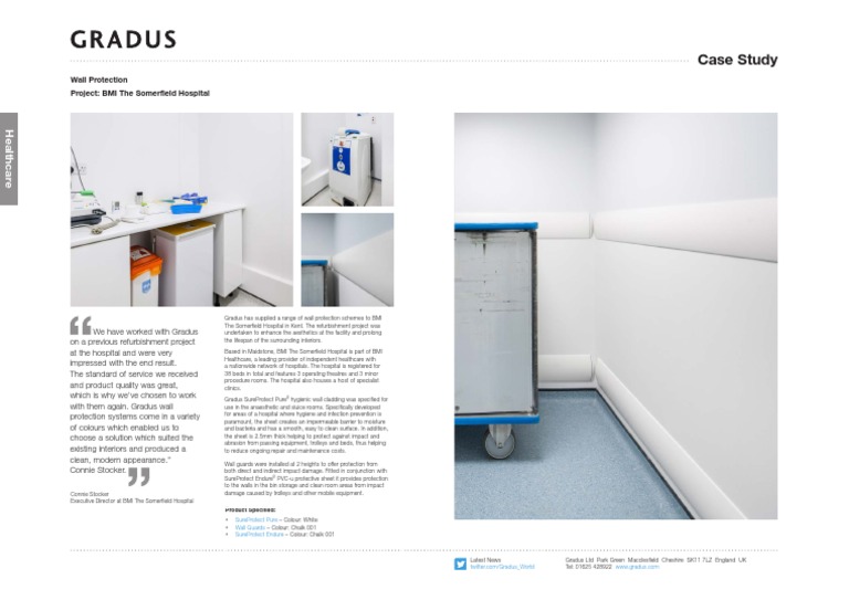 Case Study: Wall Protection Project: BMI The Somerfield Hospital | PDF ...
